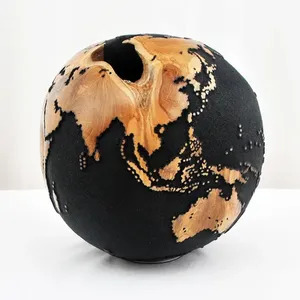 Globe Ø30cm Black sand by | Bruno HELGEN | buy art online | artprice
