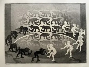 Encounter by | Maurits Cornelis ESCHER | buy art online | artprice