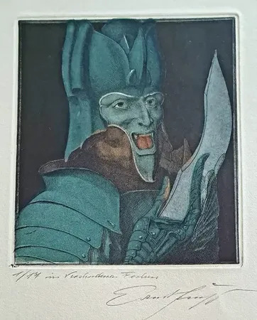 Ernst Fuchs Etching