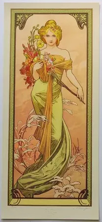 alphonse mucha spring print