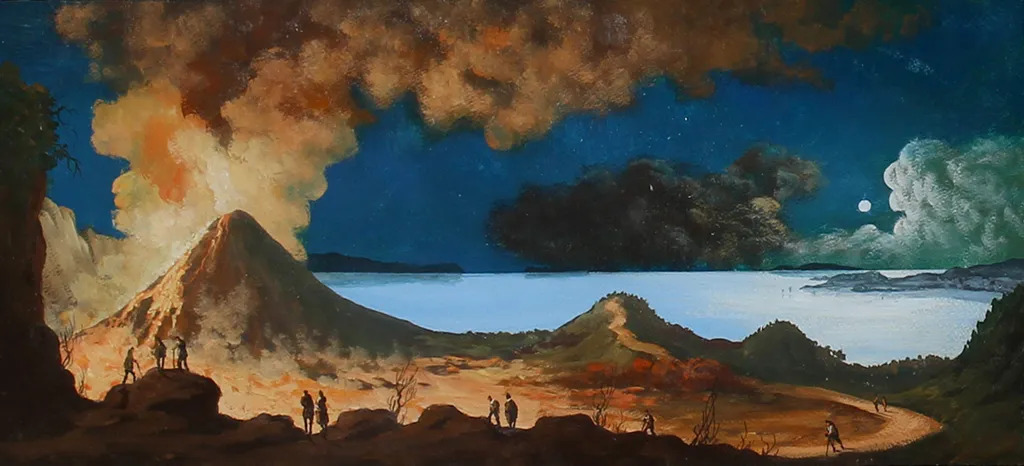 Mount Vesuvius Eruption Painting
