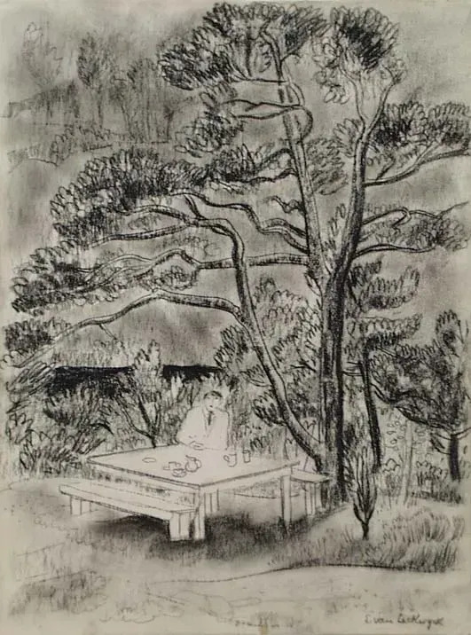 "At Garden Table" , ca 1925 | Edith CAMPENDONK-VAN LECKWYCK | Online Kunstverkauf | artprice