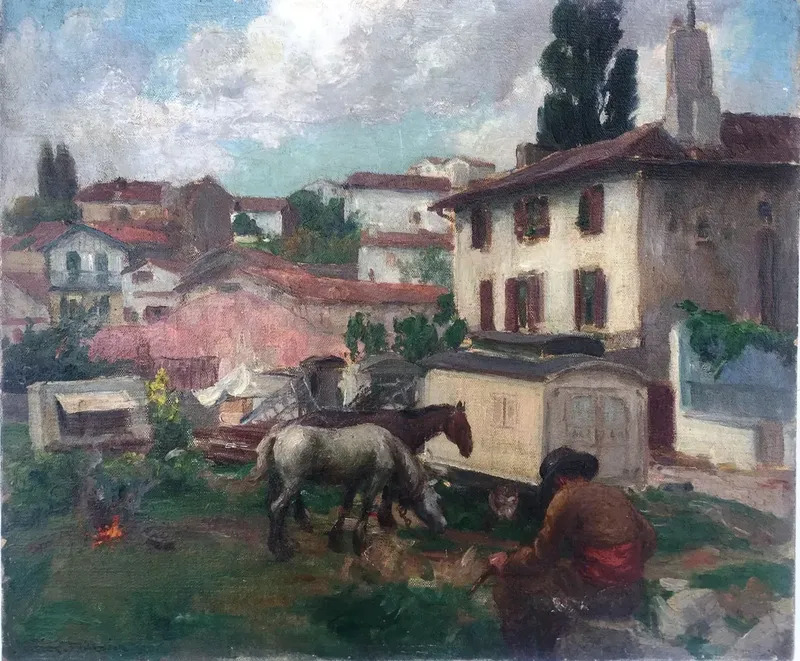 campement de bohemien à Jean de Luz | Alfred Victor FOURNIER | vente en ...