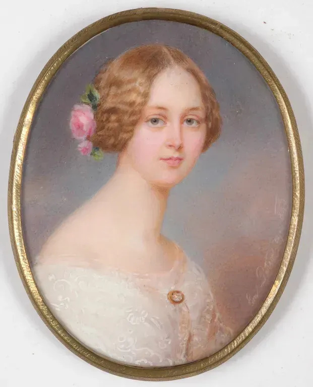 Emanuel Thomas Peter (1799-1873) "Portrait of a young lady" by ...
