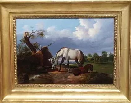 "Grazing Horses" by Johann Dallinger von Dalling, ca 1840 | Johann ...