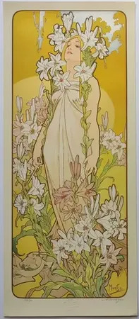 mucha four flowers