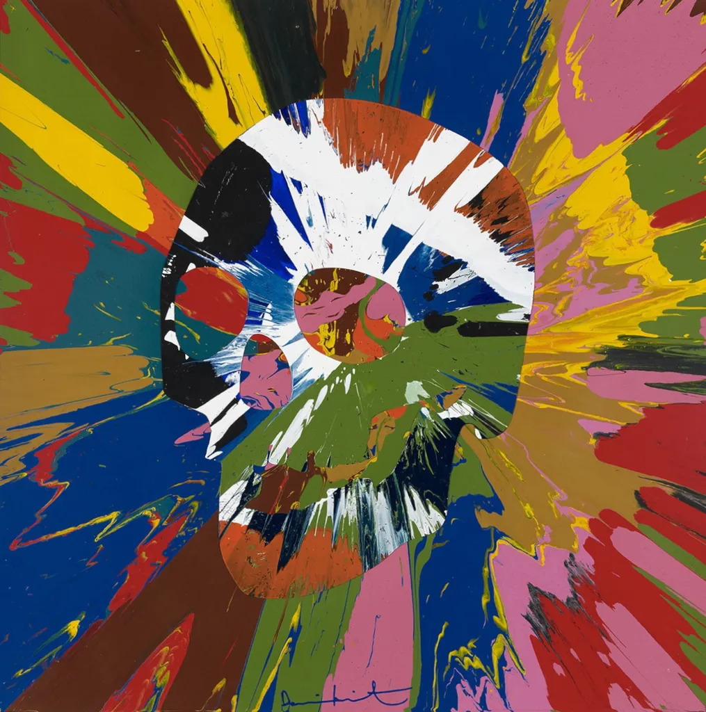 Damien Hirst Skull Painting